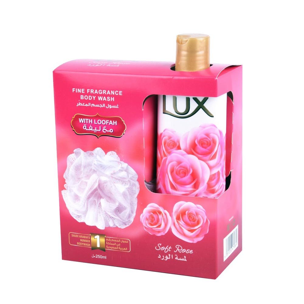 Lux Soft Touch Perfumed Body Wash with Loofah 250ml – أنية المنزل